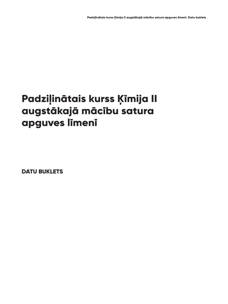 EKSAMENU Kimija Datu Buklet 1 | PDF