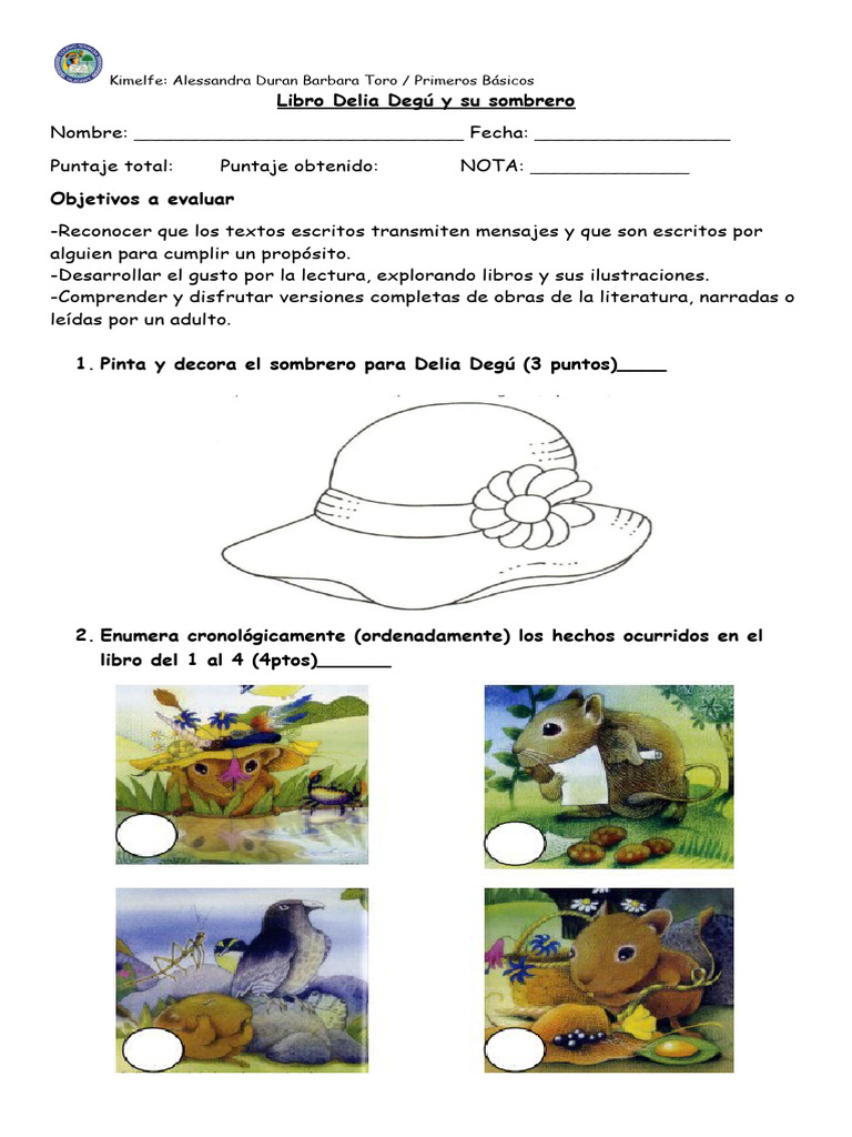Prueba del libro "Delia Degú y su sombrero" | PDF