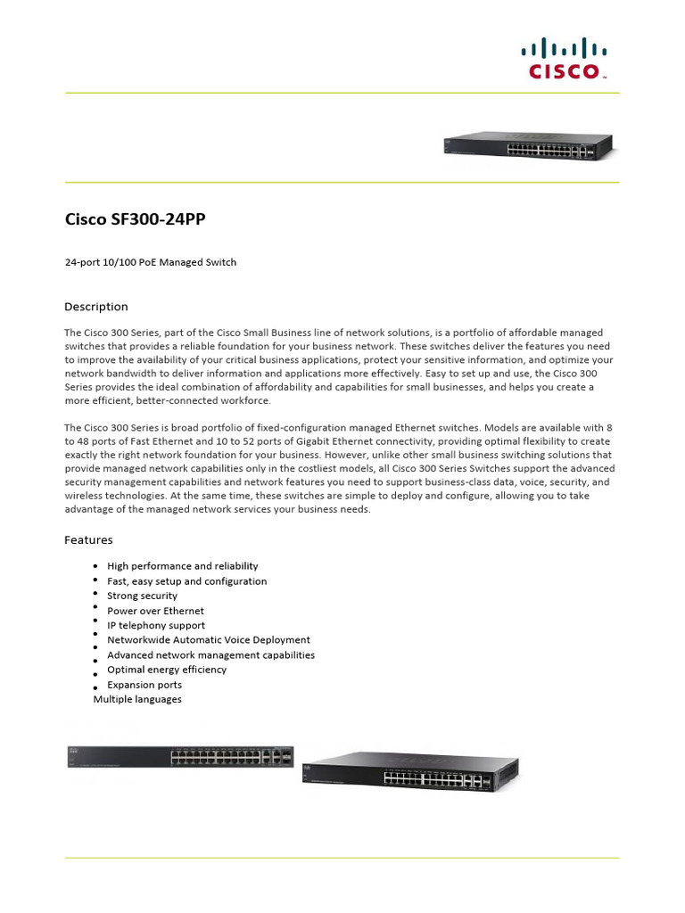 sf300 24pp | PDF | I Pv6 | Computer Network
