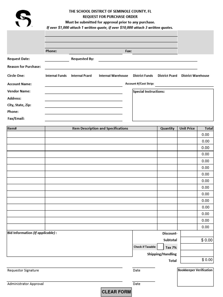 PO Request Editable | PDF | Taxes | Government Finances