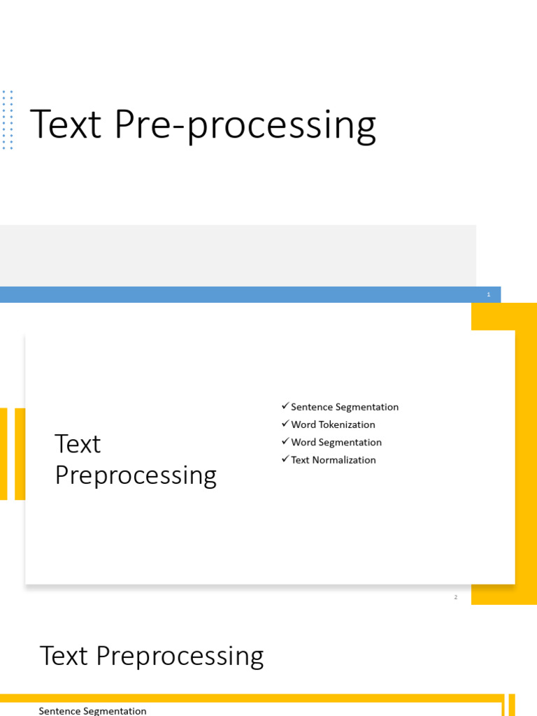 Text Preprocessing | PDF | Syntax | Human Communication Text Preprocessing | PDF | Syntax | Human Communication