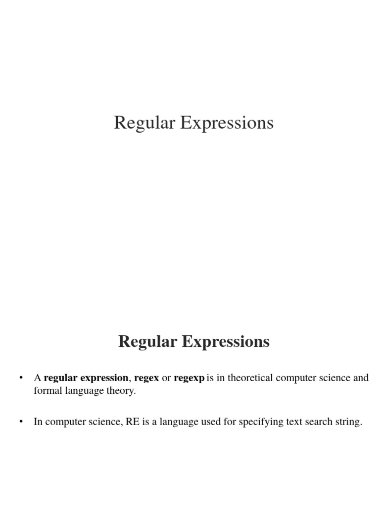 Regularexpressions Pdf Regular Expression Computer Science 