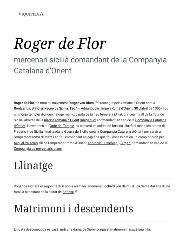 Roger de Flor | PDF