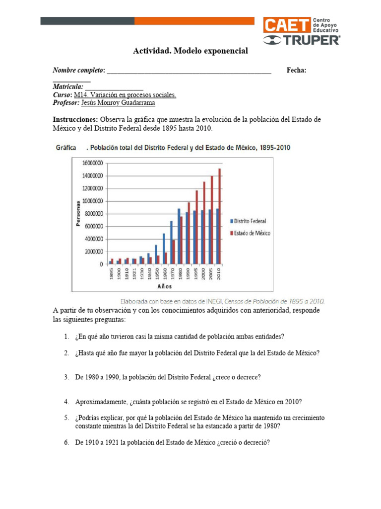 Actividad. Modelo Exponencial | PDF