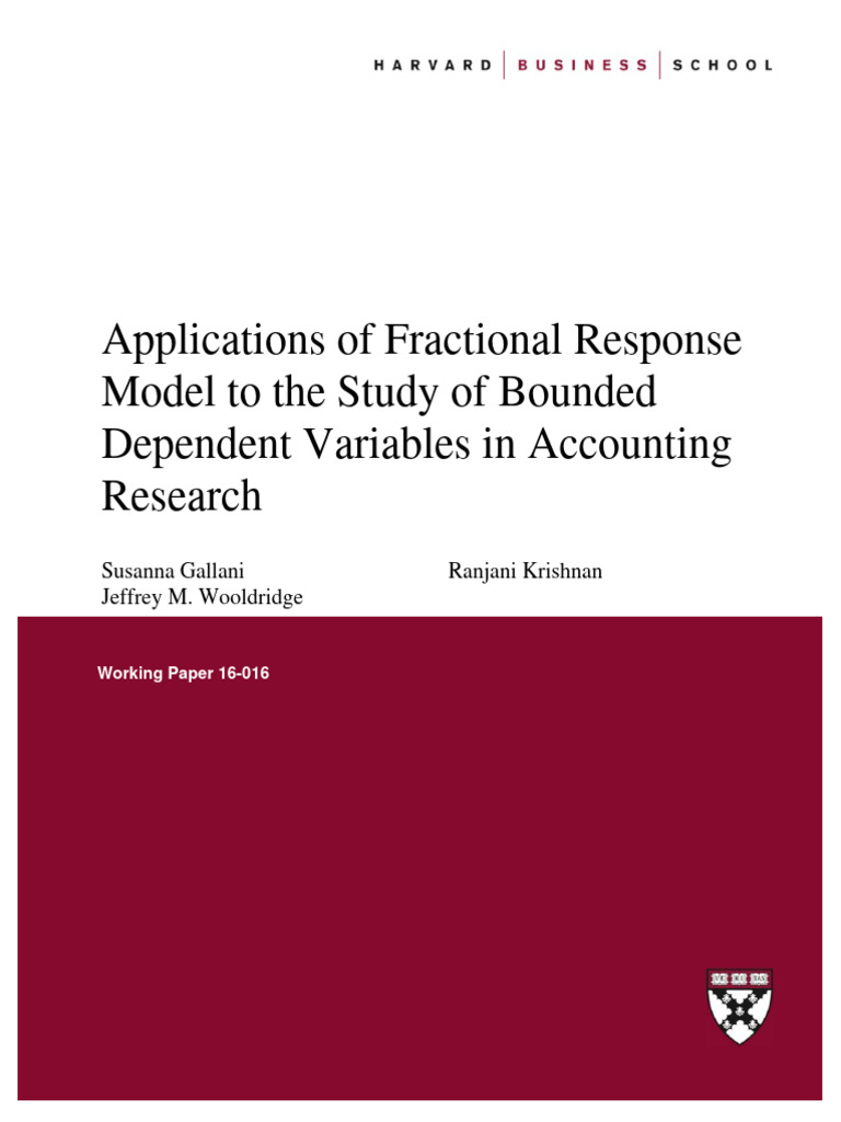 Applications of Fractional Response Model To The Study of Bounded ...