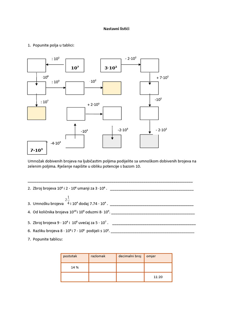 NL Potencije Broja 10 | PDF