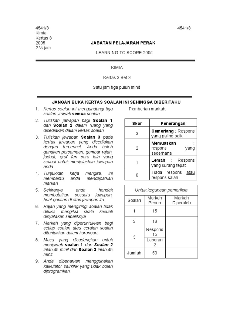 Kimia > Spm Kimia k3 Set 3