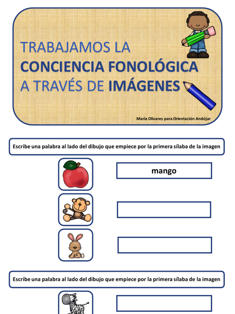 Conciencia Fonológica Sílaba Inicial | PDF