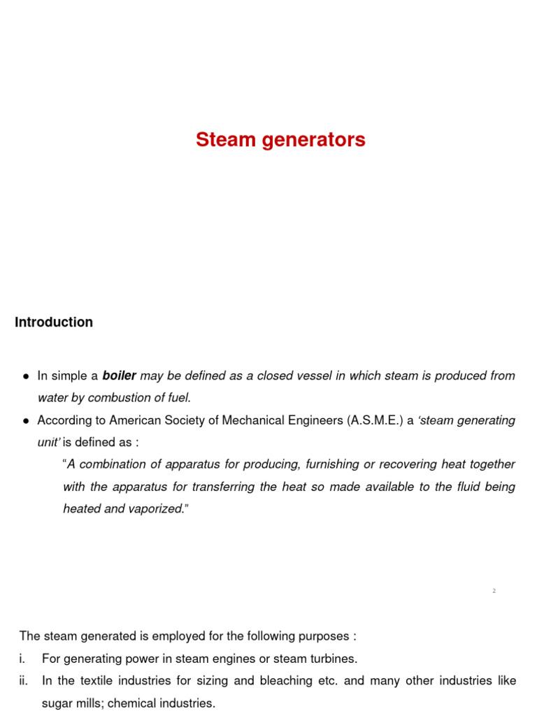 Steam Generators | PDF | Boiler | Steam