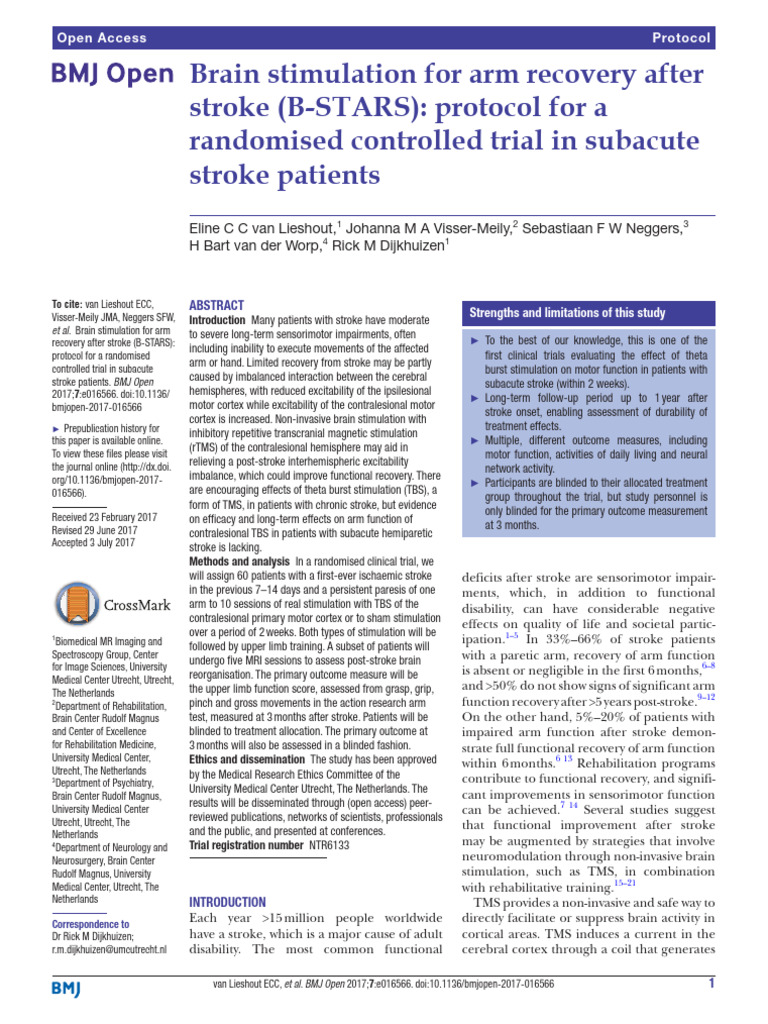 Brain_stimulation_for_arm_recovery_after | PDF | Stroke | Electromyography