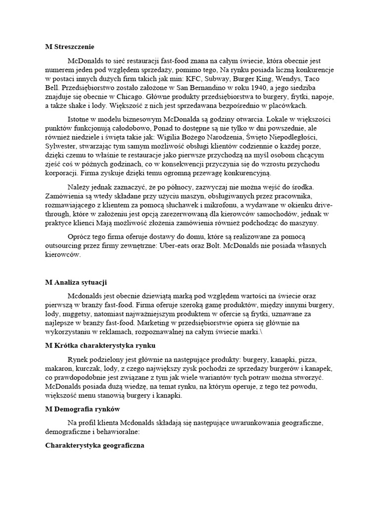 Marketing - Mcdonald's | PDF