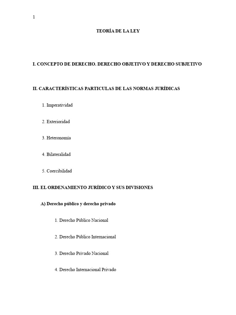 Esquema Teoria de La Ley | PDF | Fuentes del derecho | Ley Pública