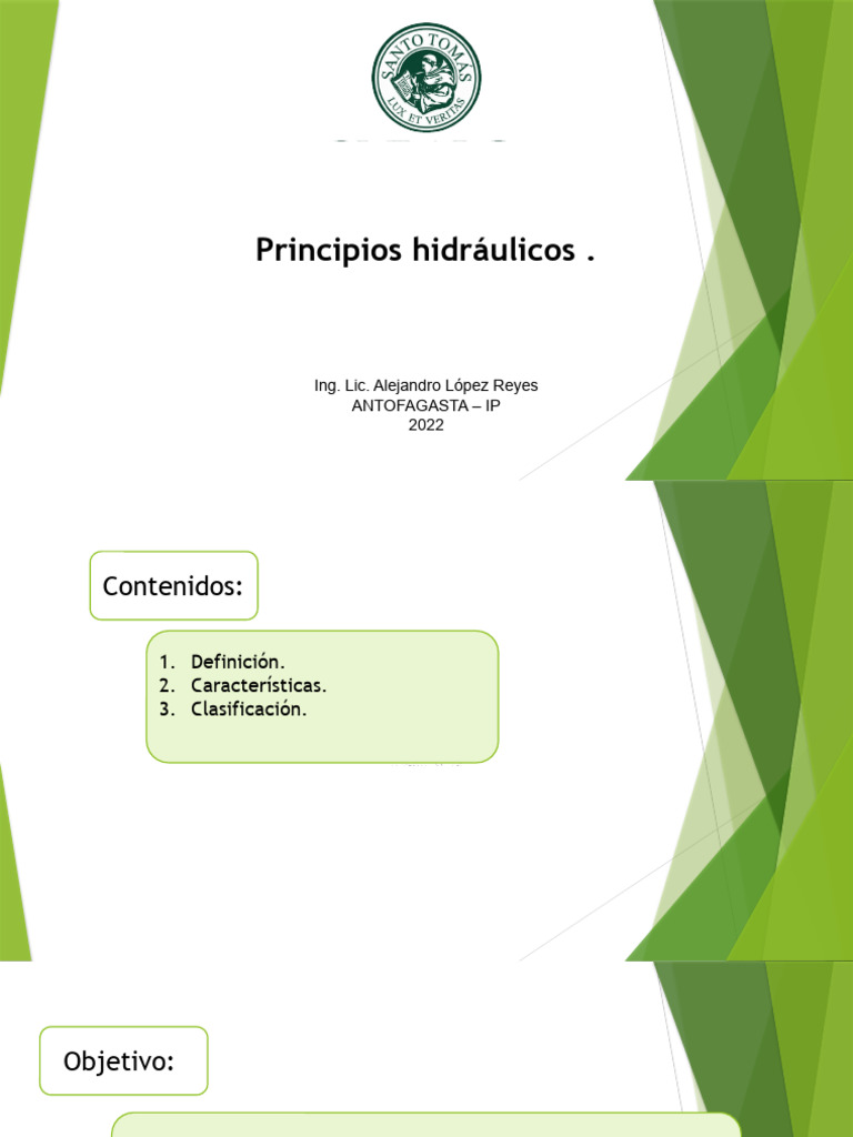 Principios Hidráulicos | Descargar gratis PDF | Presión | Fuerza