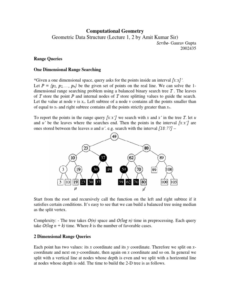 Range Queries Pdf Algorithms And Data Structures Mathematics 
