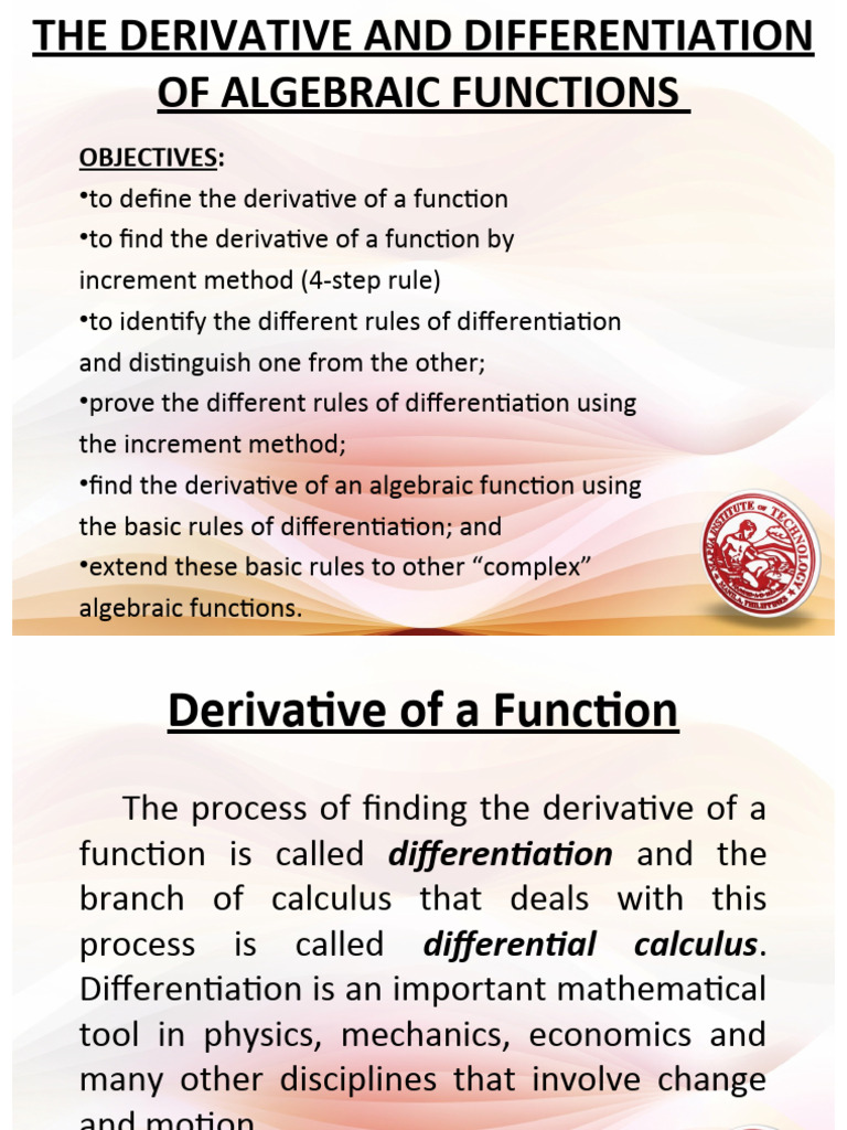 L7 Four Step Rule Differentiation Formulas | PDF | Derivative | Tangent L7 Four Step Rule Differentiation Formulas | PDF | Derivative | Tangent