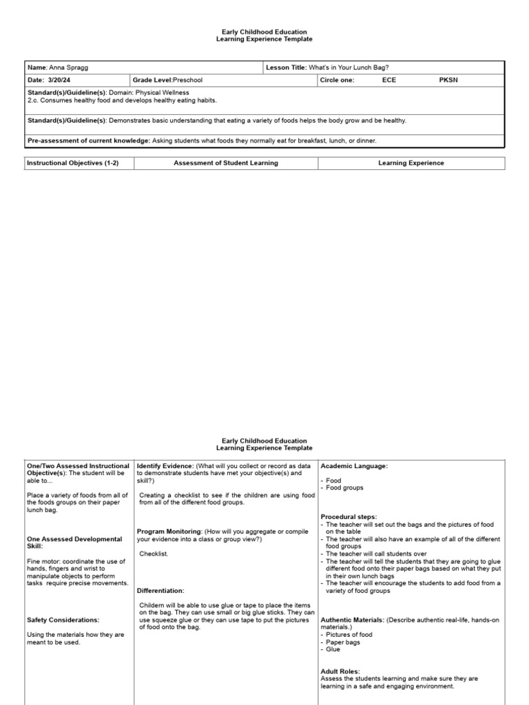 Edt 313 - Lab Lesson Plan | Download Free PDF | Early Childhood ...