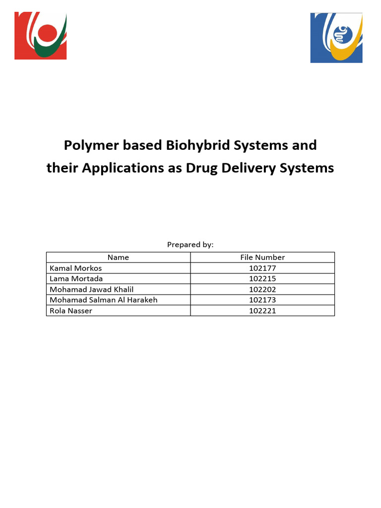 Polymer Based Biohybrid Systems and Their Applications As Drug Delivery ...