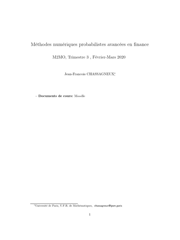 2020 Notes Numprofin | PDF | Stochastic Differential Equation | Monte ... 2020 Notes Numprofin | PDF | Stochastic Differential Equation | Monte ...