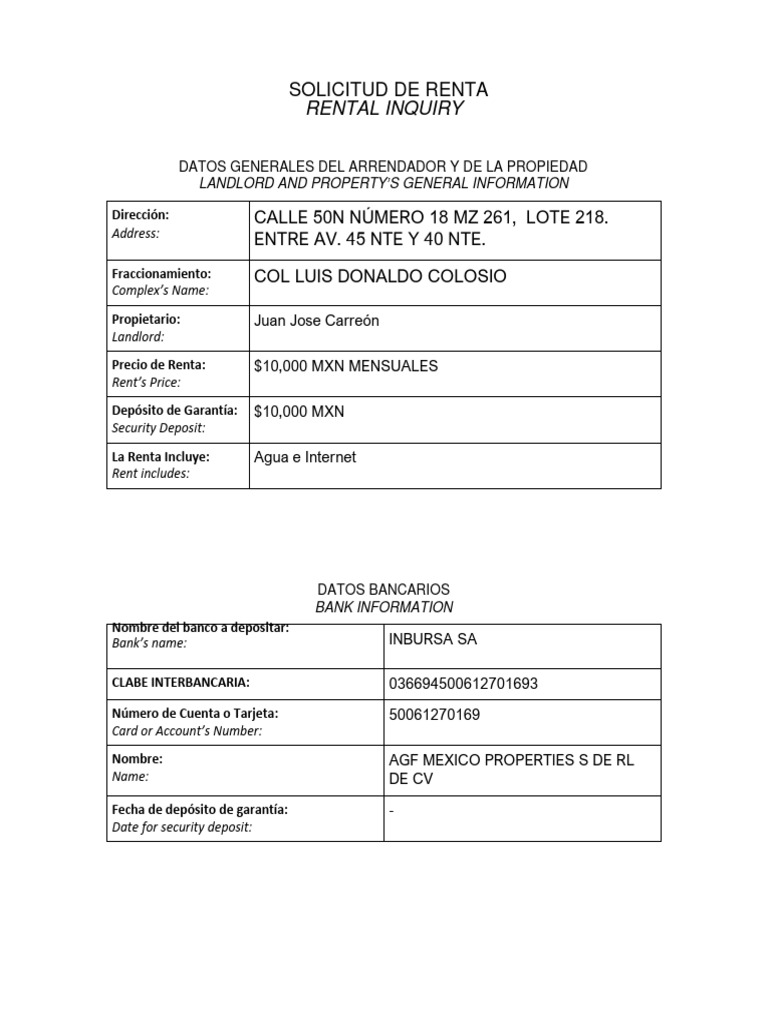 Solicitud de Arrendamiento en Ecuador | PDF | Ley común