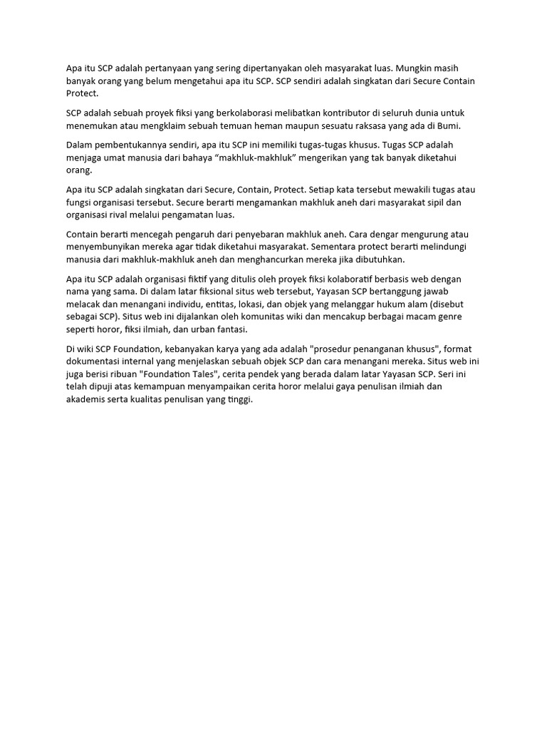 SCP | PDF