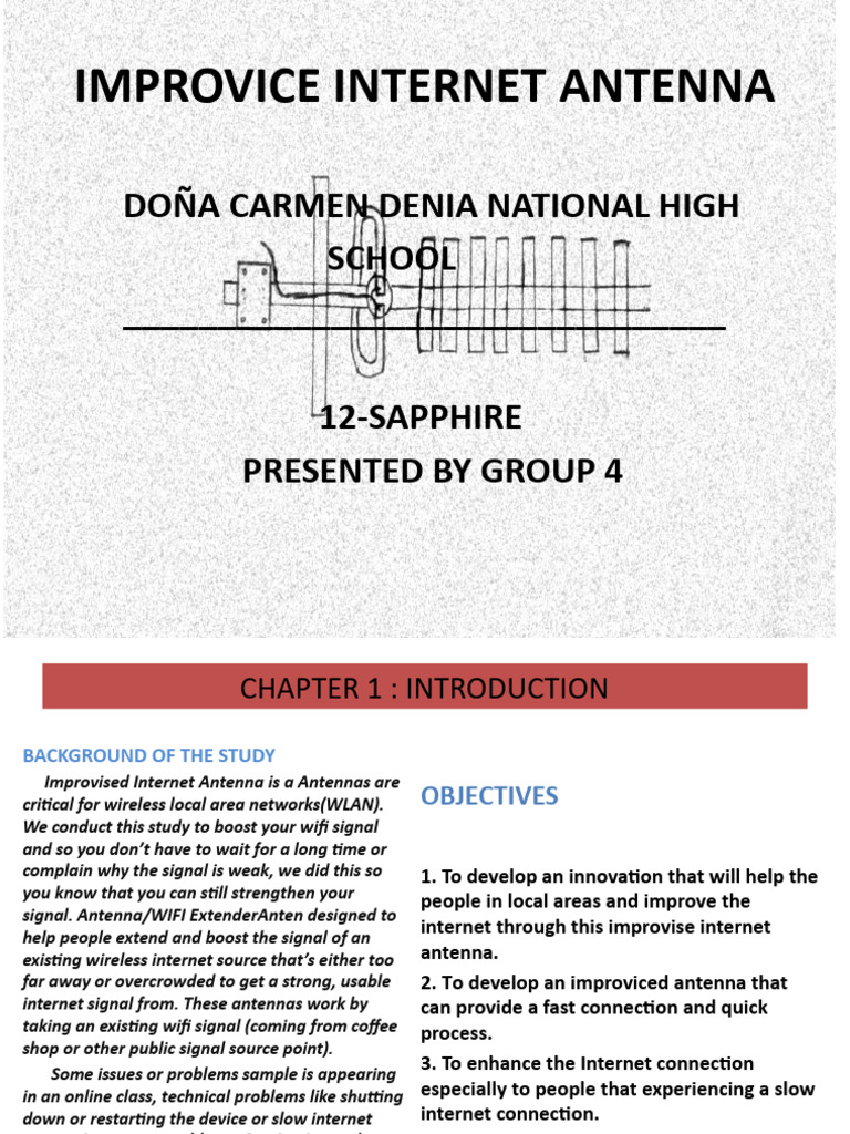 Improvised Internet Antenna Guide | PDF | Coaxial Cable | Antenna (Radio)