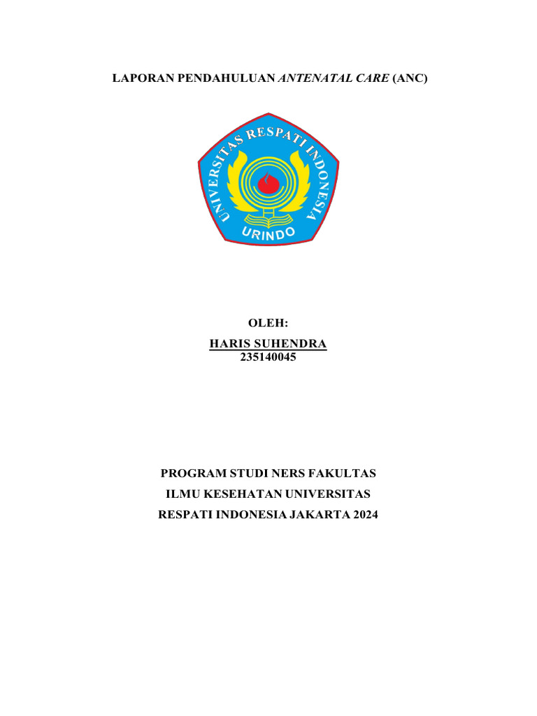 Tugas Haris - LP ANC, ASKEP ANC Normal, ANC Beresiko | PDF | Kesehatan Holistik