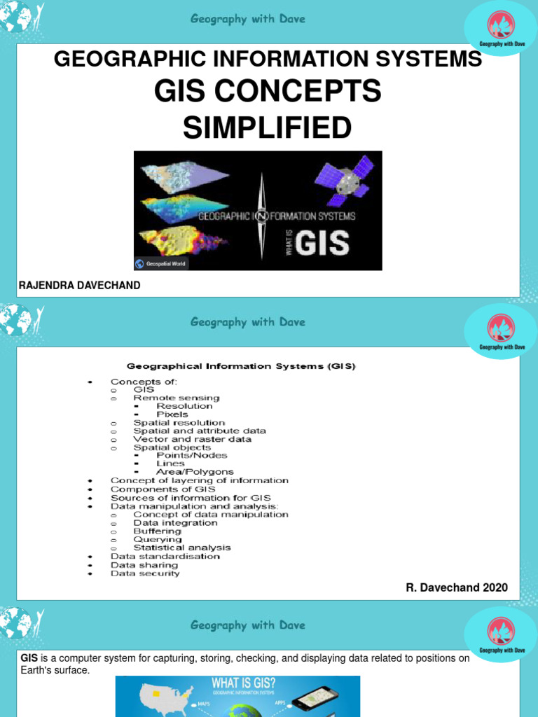 5 Geography Grades10 To 12 GIS Concepts Simplified PPT's | PDF ...