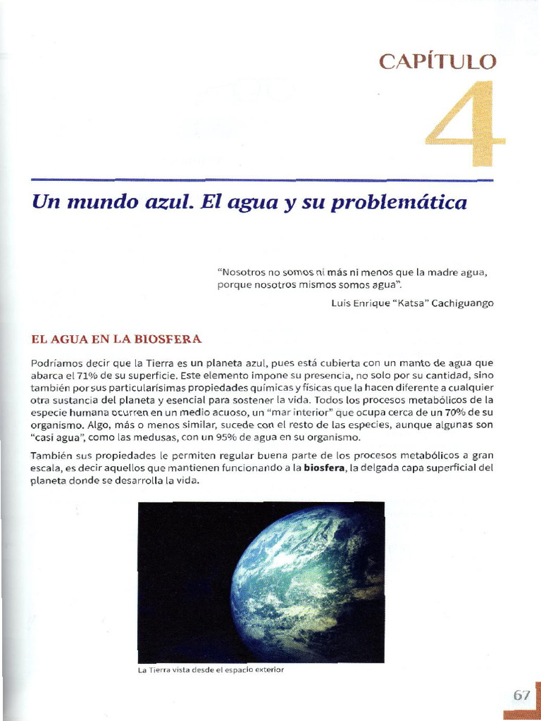 Cap IV. Un Mundo Azul. El Agua | PDF | Agua | Agua subterránea
