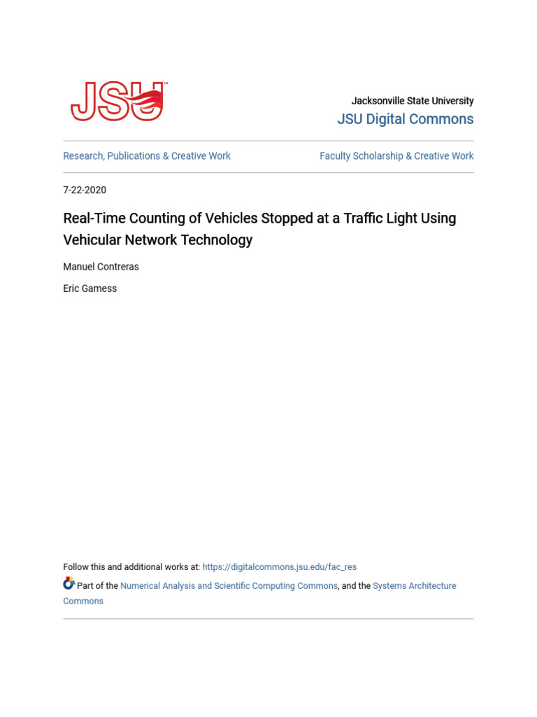 Real-Time Counting of Vehicles Stopped at A Traffic Light Using Vehicular Network Technology ...