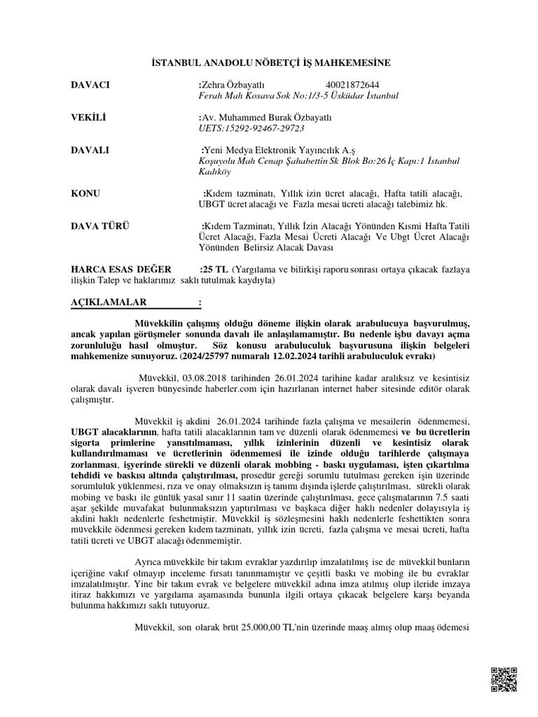 Dava Dilekcesi | PDF