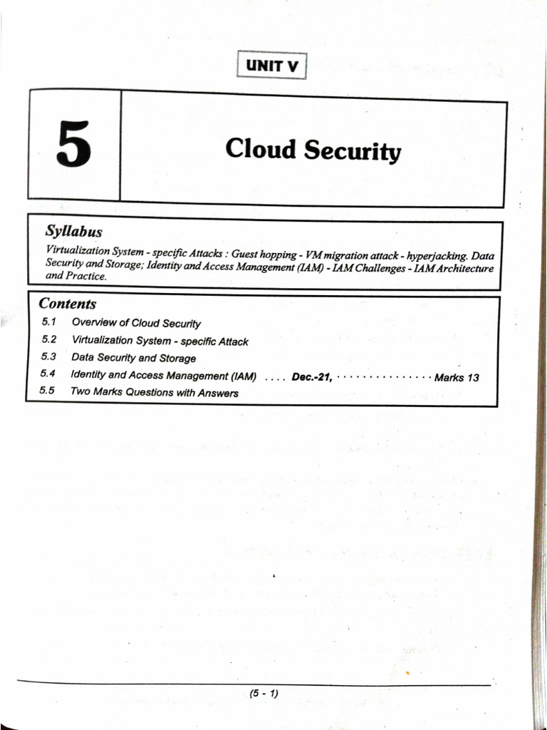 Cloud Computing Unit 5 Pdf