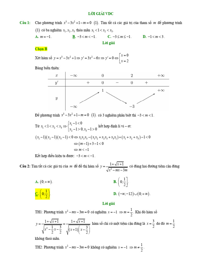 L I GI I VDC Ung Dung Dao Ham - 12 Sinh | PDF