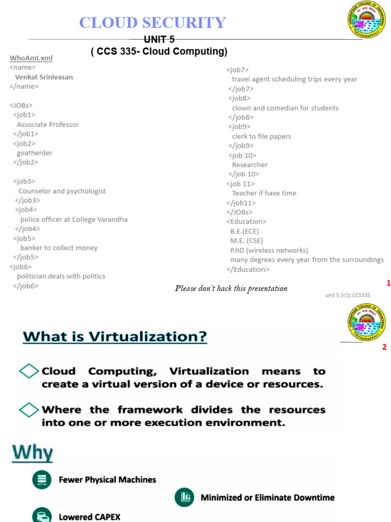 unit 5 _class_lecture_slides | PDF | Virtual Machine | Virtualization