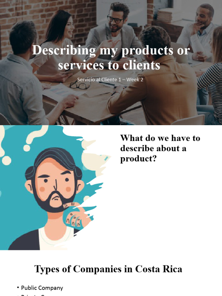 Describing My Products or Services To Clients Week 2 | PDF | Final Good ...