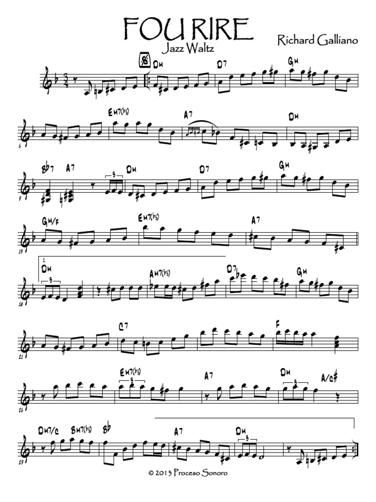 Fou Rire (Richard Galliano) | PDF