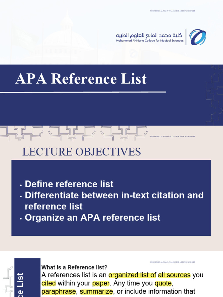 APA Reference List | PDF