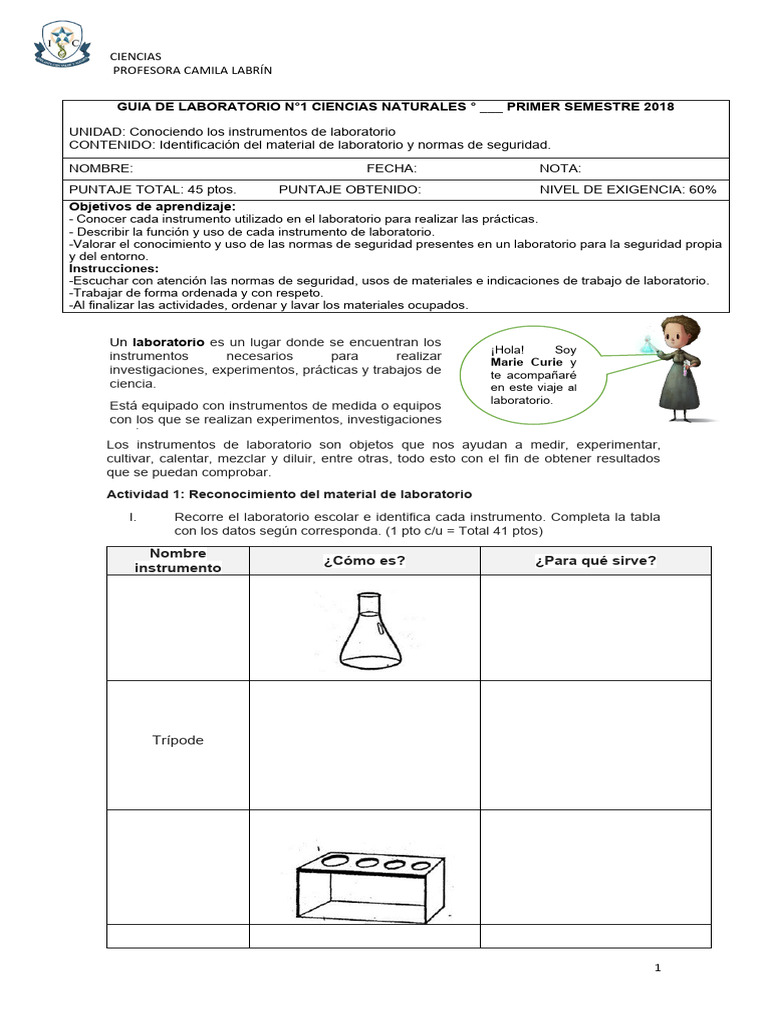 Guía de Instrumentos de Laboratorio | PDF | Laboratorios | Science
