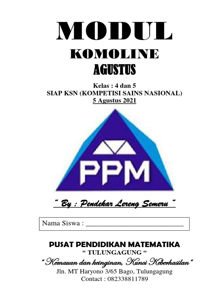 KOMOLINE Siap KSN, 5 Agustus | PDF
