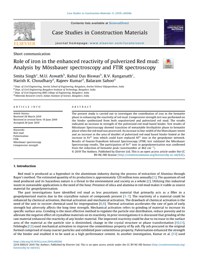 Role of Iron in The Enhanced Reactivity of Pulverized 2019 Case Studies ...