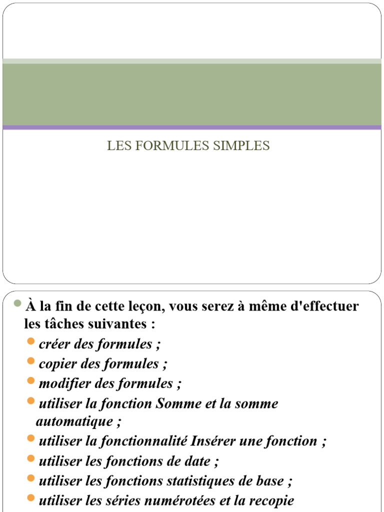 Initiation Formule Et Fonctions | PDF | Microsoft Excel | Informatique