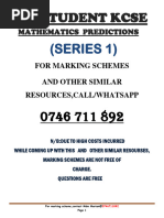 KCSE Mathematics Paper 2 Marking Scheme Full | PDF