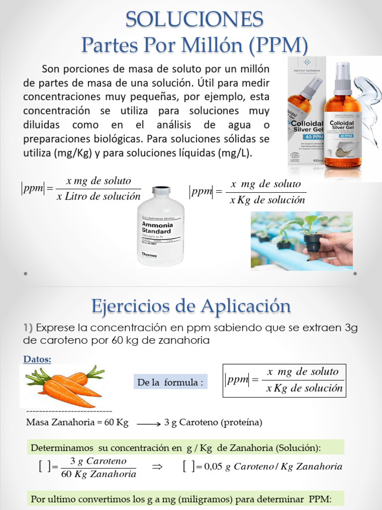 Ejercicios Resueltos de PPM | PDF | Concentración | Partes por notación