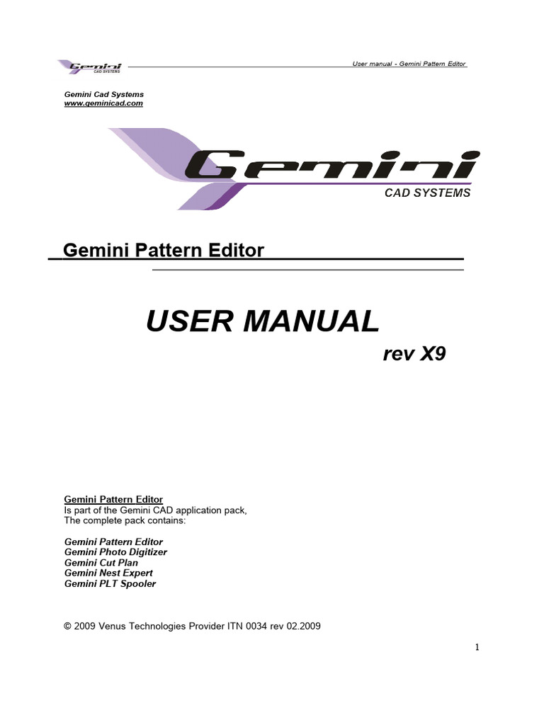 Gemini Pattern Editor v.X9 - User Manual | Download Free PDF | Circle ...