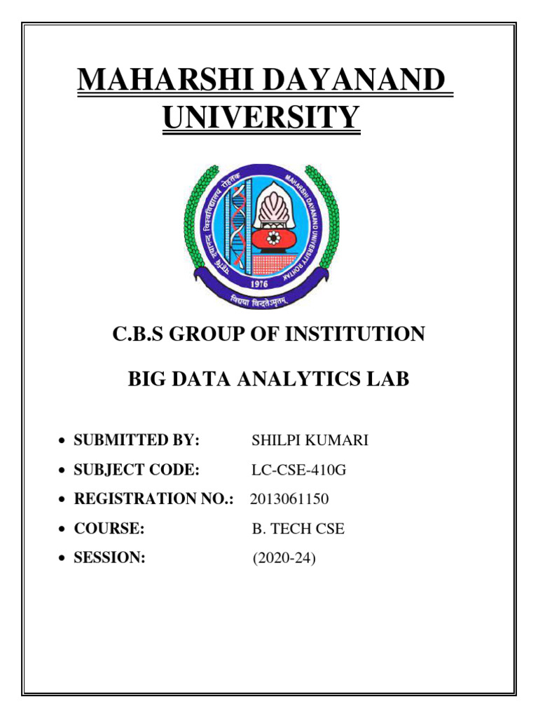 BDA_Practical | PDF | Apache Hadoop | Matrix (Mathematics)