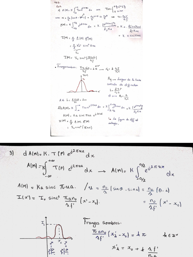 Correction TD3 Optique Physique | PDF