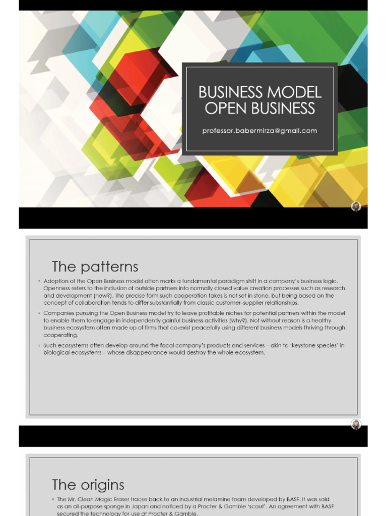 Business Models - Open Business | PDF