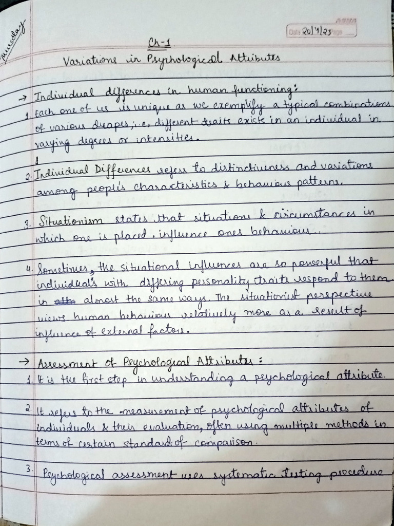 Psychology Notes | PDF