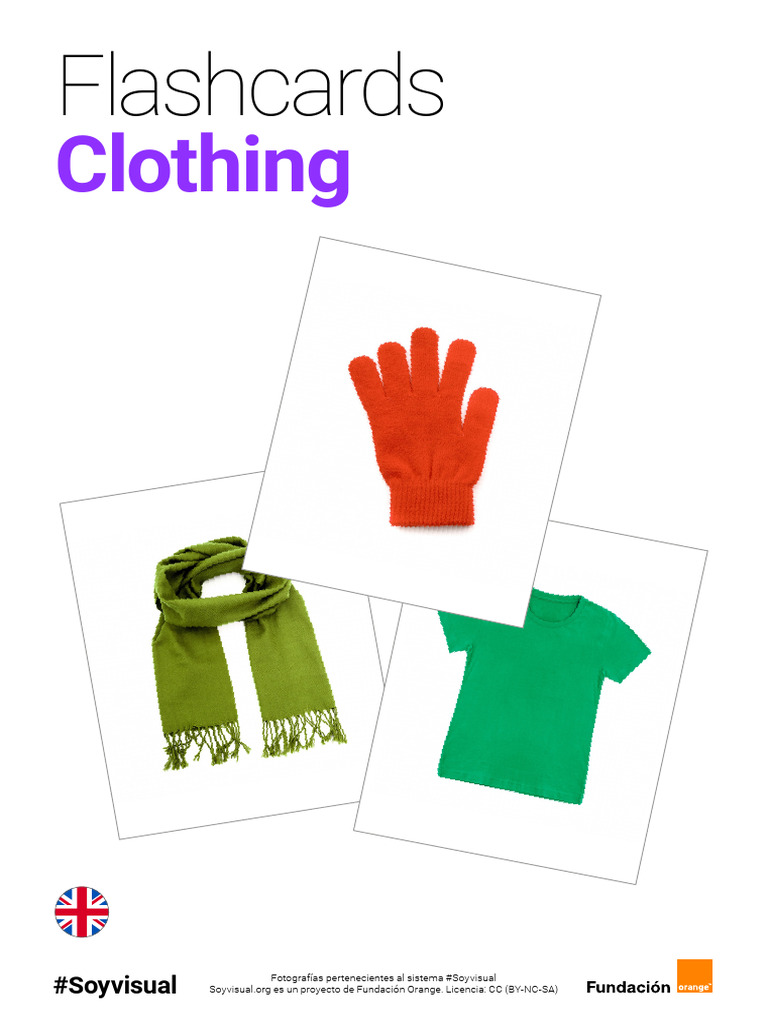 Flashcards. Clothing | PDF | Tarjeta de memoria flash | Aprendizaje