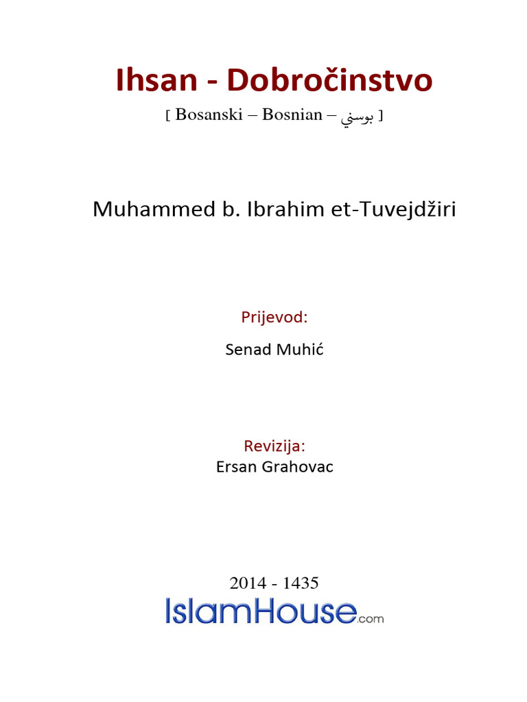 Bs Ihsan Dobrocinstvo | PDF