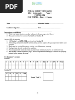 Form 1 Mathematics Exam Paper 2023 | PDF | Sphere | Area
